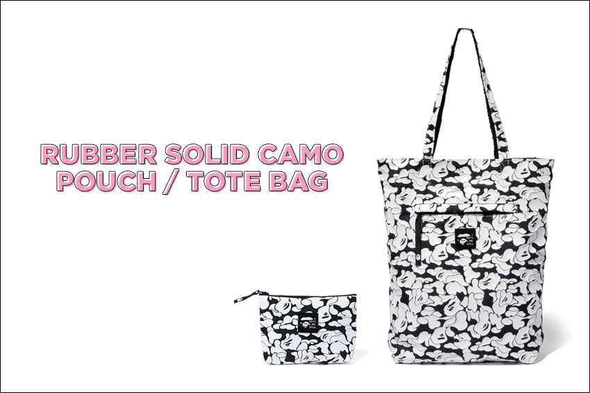 RUBBER SOLID CAMO POUCH / RUBBER SOLID CAMO TOTE BAG | bape.com
