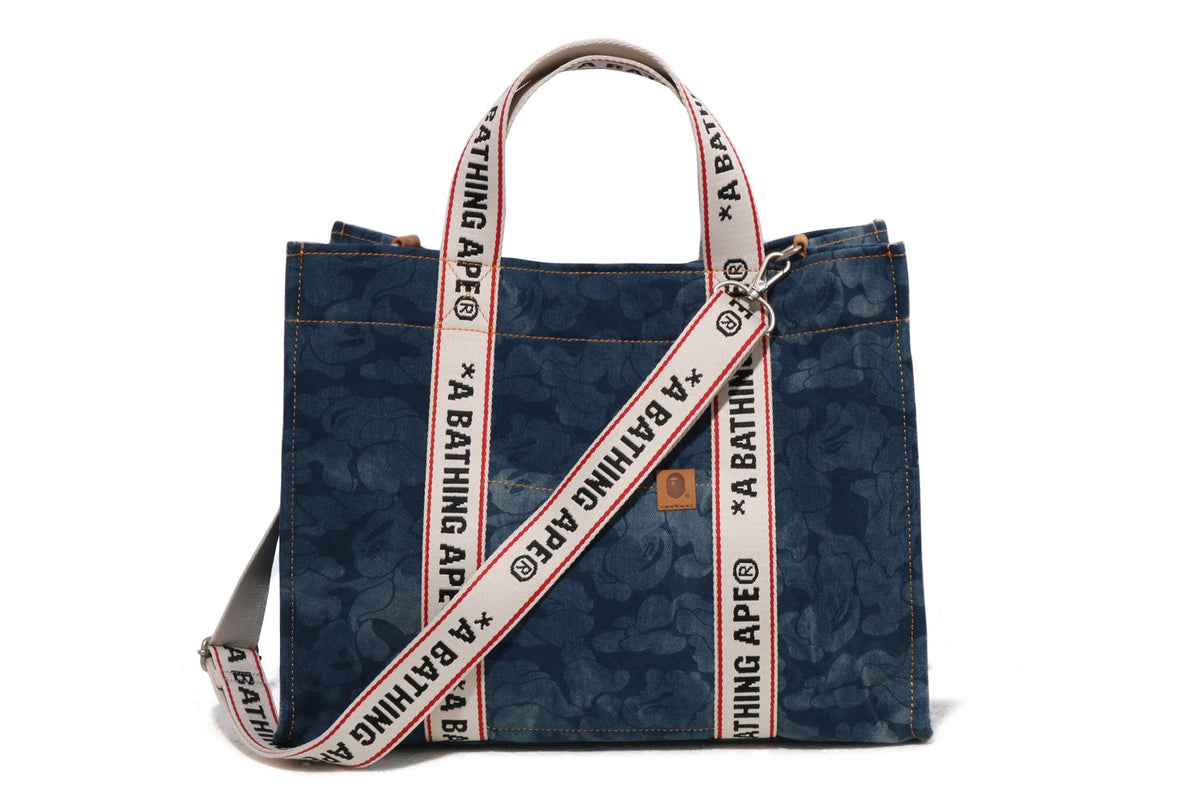 SOLID CAMO DENIM 2WAY TOTE BAG | bape.com