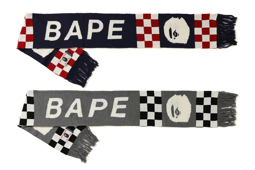 BAPE® CHECKER KNIT SCARF | bape.com