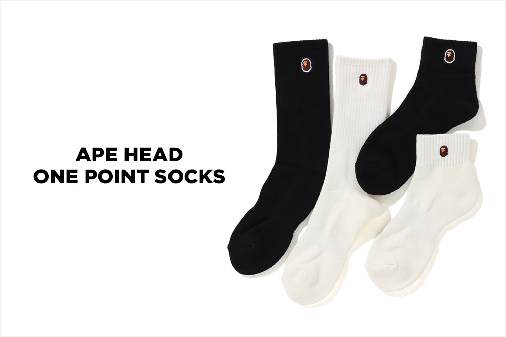 APE HEAD ONE POINT SOCKS 3 PAIRS / APE HEAD ONE POINT ANKLE SOCKS 3 PA ...