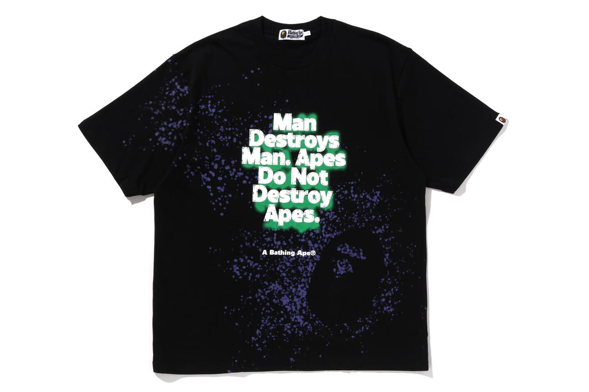 SPRAY PRINT SLOGAN RELAXED FIT TEE | bape.com