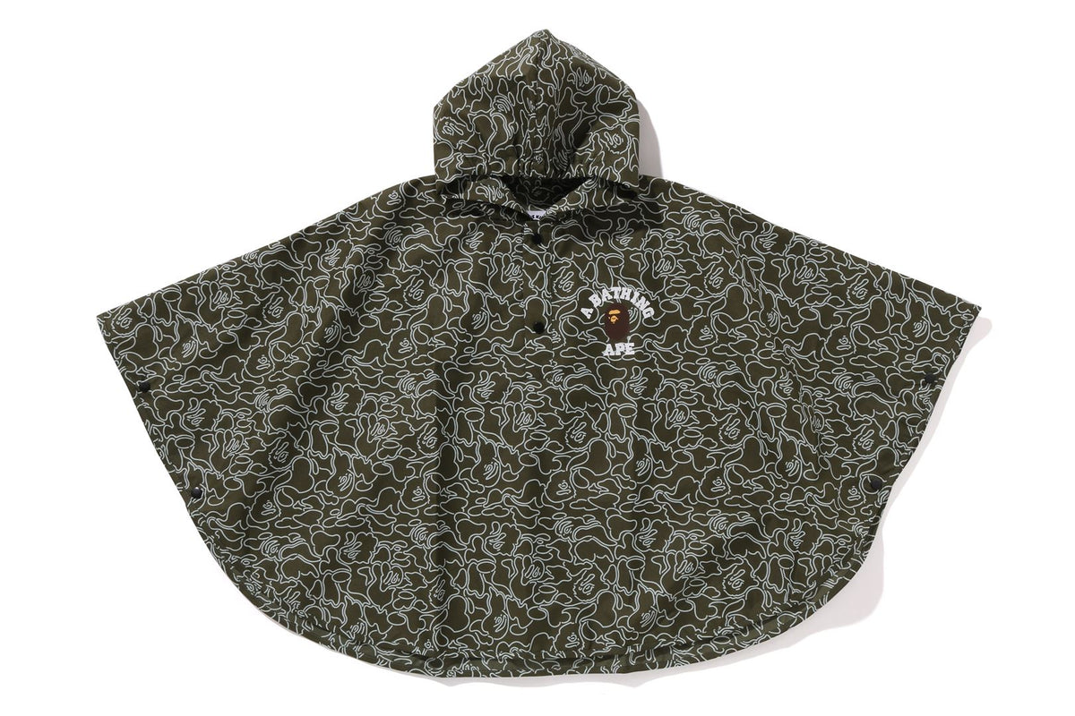 NEON CAMO COLLEGE RAIN PONCHO TOTE SET | bape.com