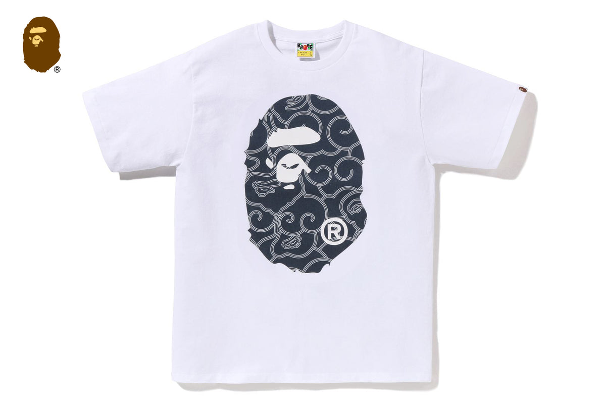 JAPANESE CLOUD CAMO BIG APE HEAD TEE | bape.com
