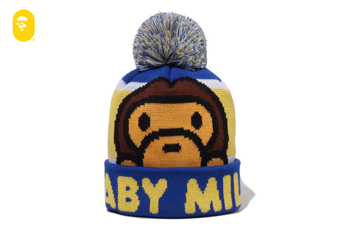 BABY MILO POM POM KNIT CAP | bape.com