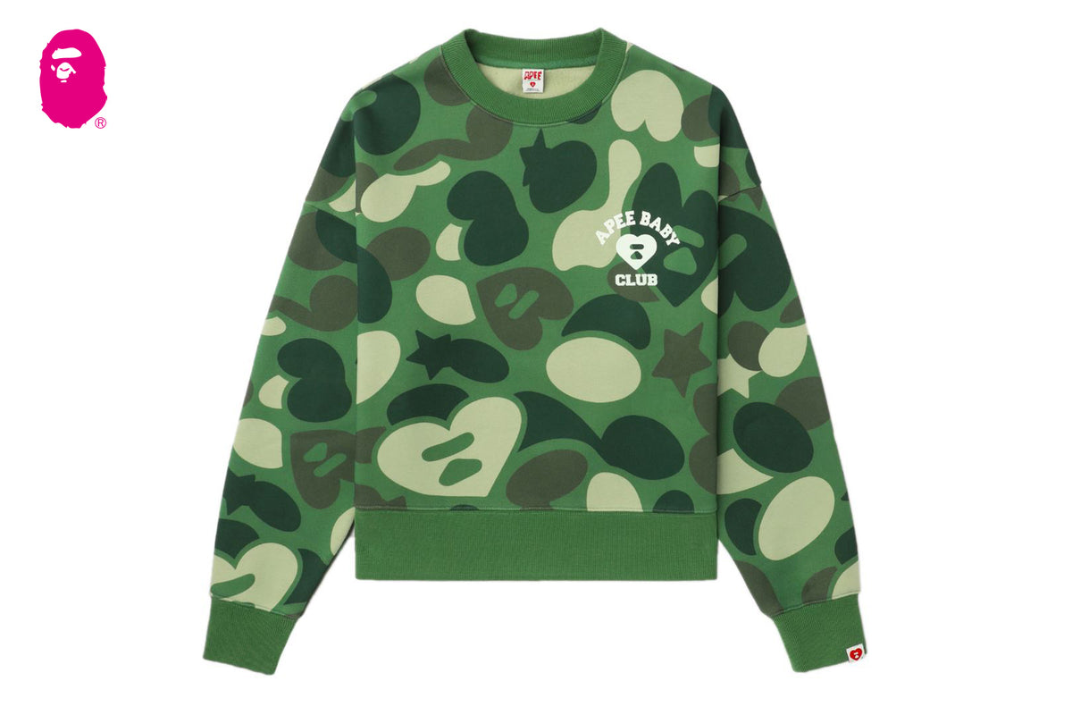 CAMO MONOGRAM WITH CHEST PRINT SWEAT SHIRT | bape.com